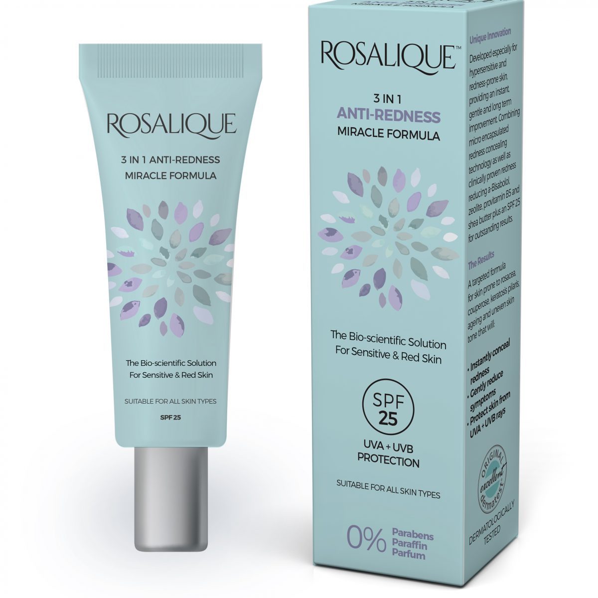 Rosalique 3 in 1 Anti-Redness Miracle Formula SPF50 - Vitaltone Pharmacy